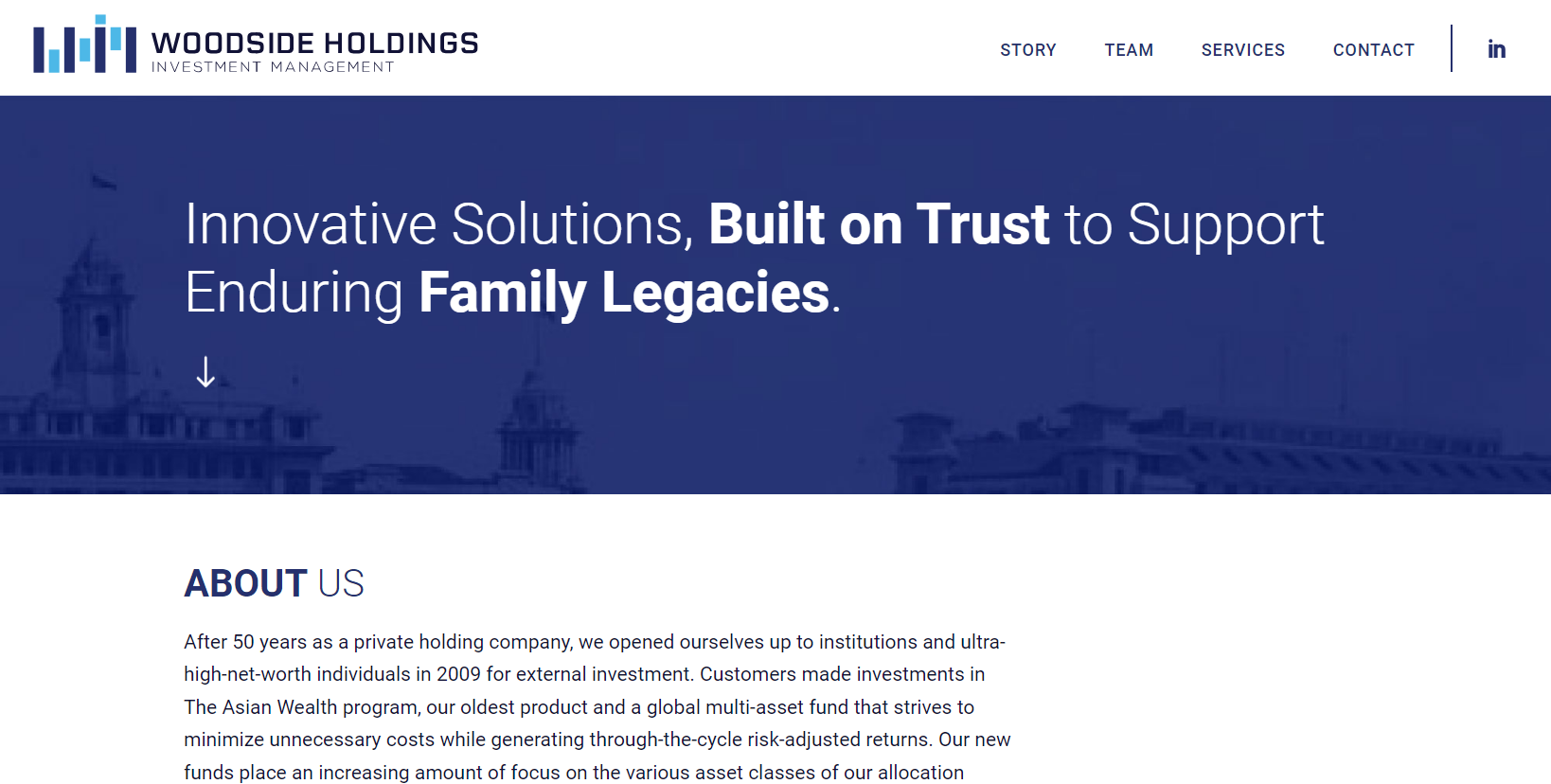 Woodside Holdings Investment Management | Our Little Company | Web Design and Website ...